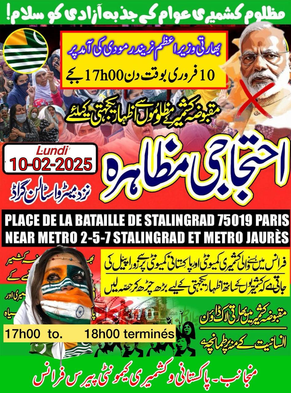 Kashmiris & Pakistani diaspora set to protest Modi’s Paris visit ...