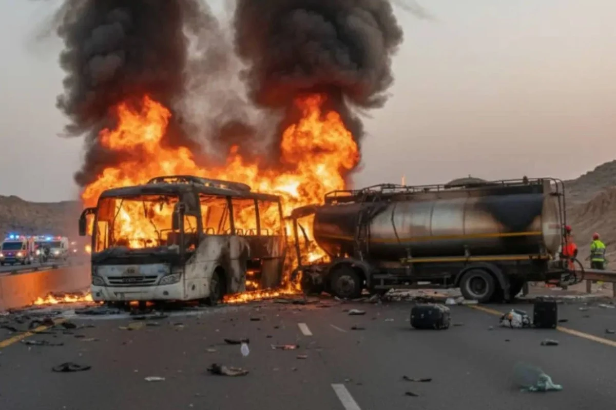 45 Indian pilgrims die in bus-tanker crash near Medina - Kashmir Media ...
