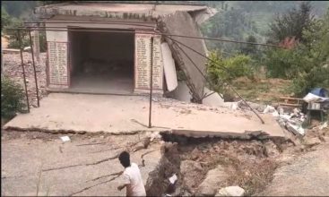 Panic in Rajouri as man-induced land sinking damages homes, farmland ...